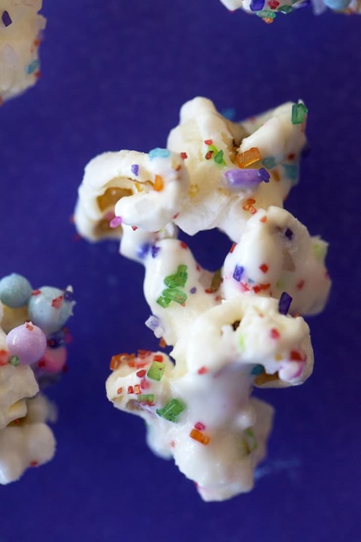 Birthday Popcorn with White Chocolate & Sprinkles Recipe | The Kitchn