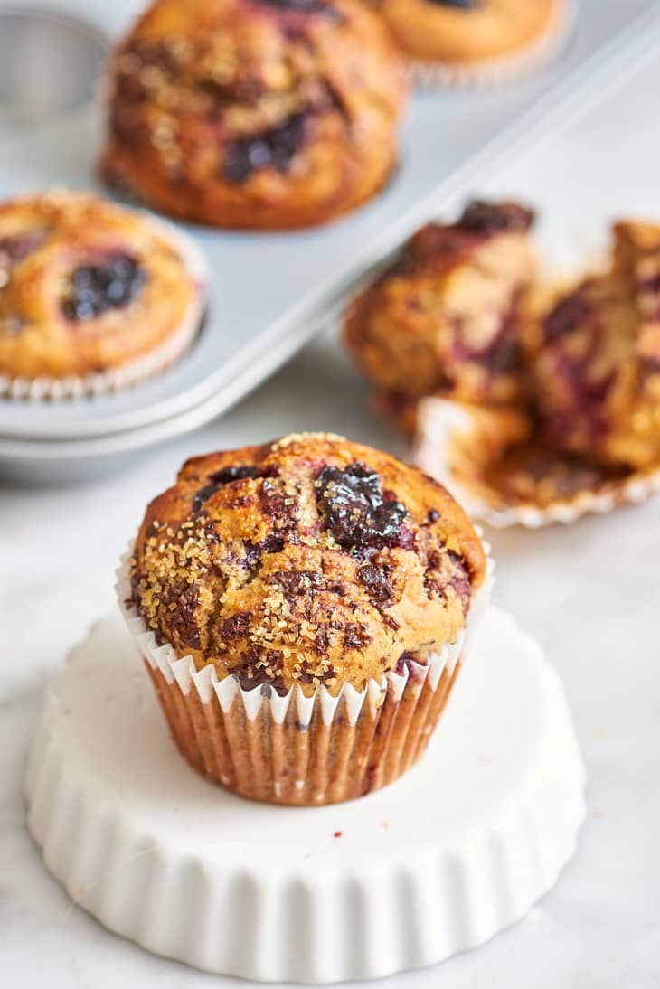 Recipe: Sour Cherry Chocolate Chunk Muffins | Kitchn
