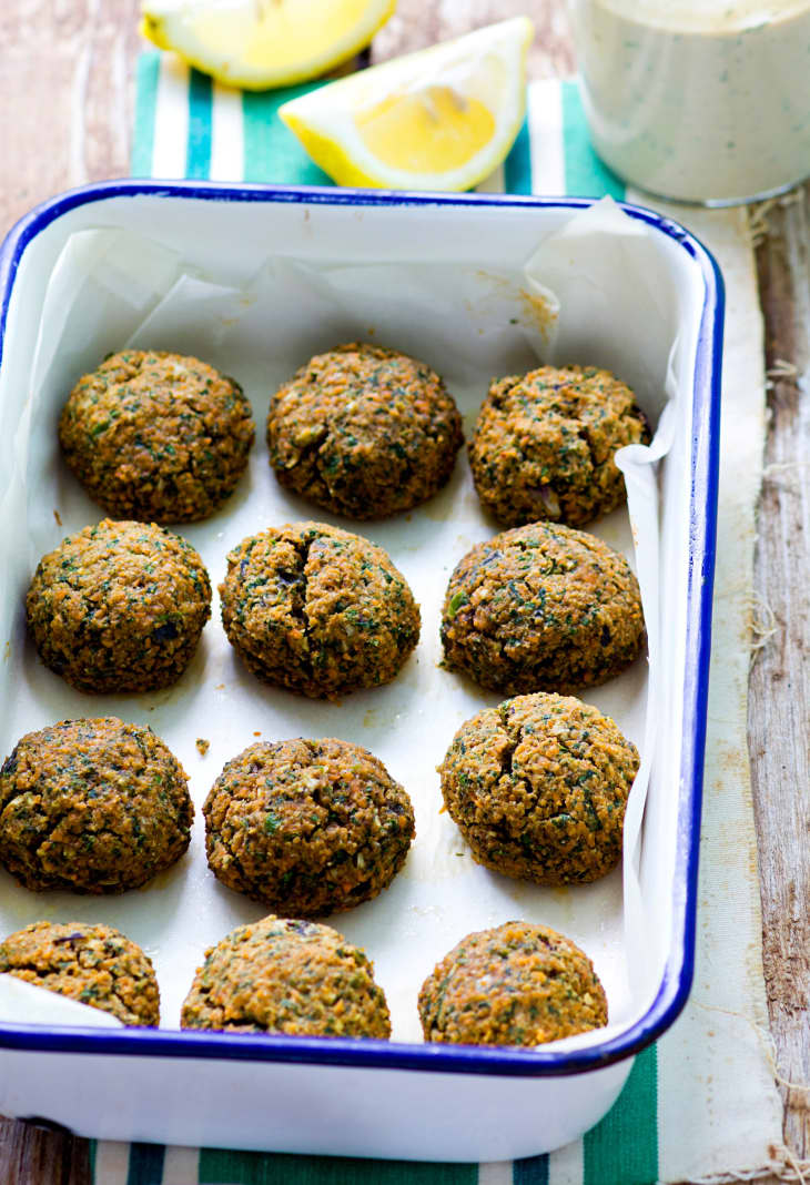 Recipe: Baked Red Lentil Falafel Salad | The Kitchn