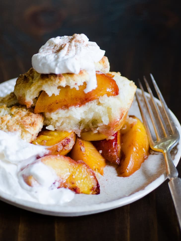Recipe: Sweet Biscuits with Roasted Peaches | The Kitchn