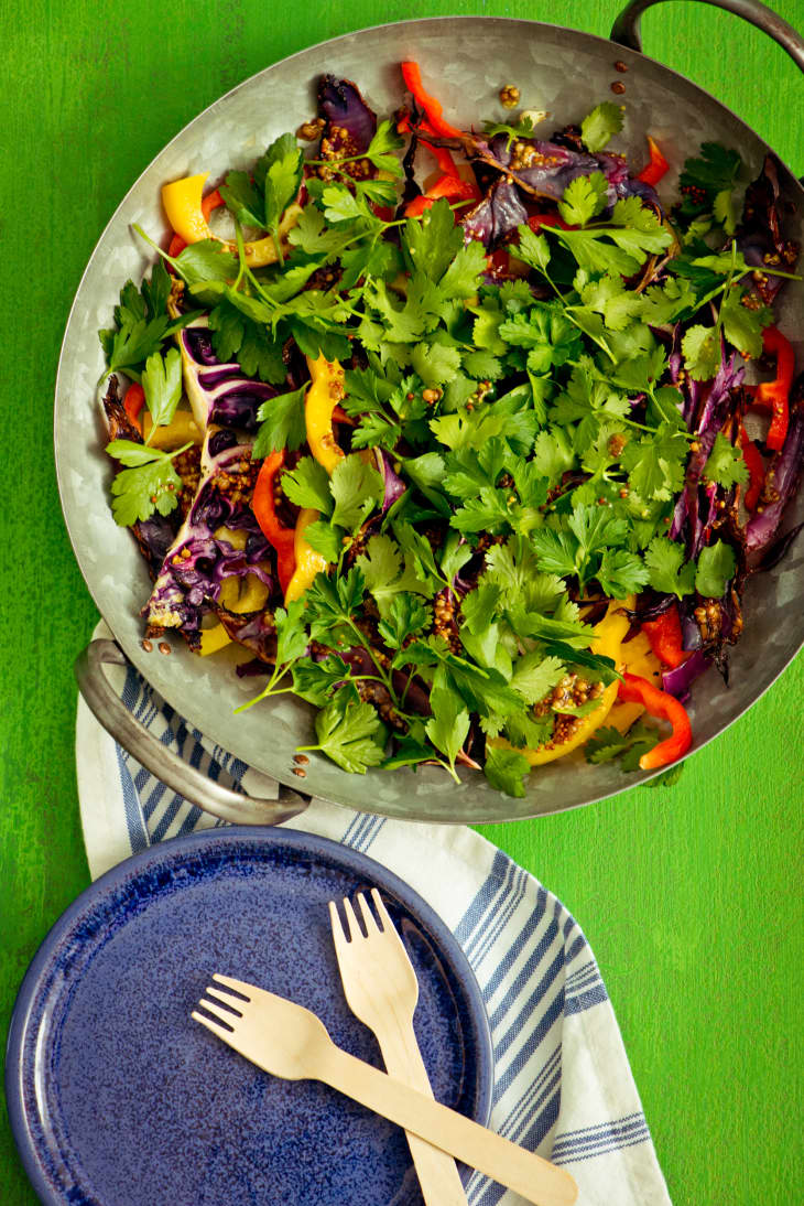 Recipe: Roasted Red Cabbage and Rainbow Pepper Slaw | The Kitchn
