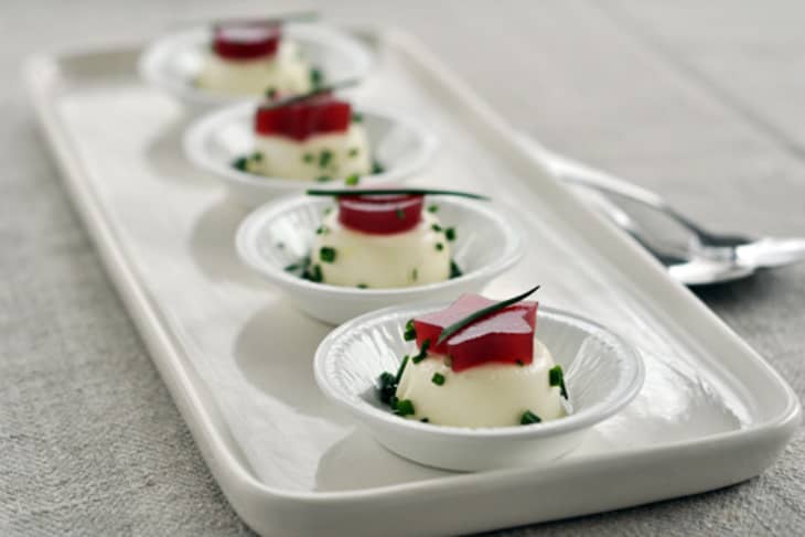 Thanksgiving Amuse-Bouche: Savory Goat Cheese Panna Cotta with Canned ...