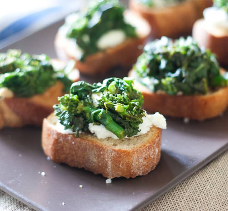Spring Appetizer Recipe: Goat Cheese Rapini Toasts | Kitchn