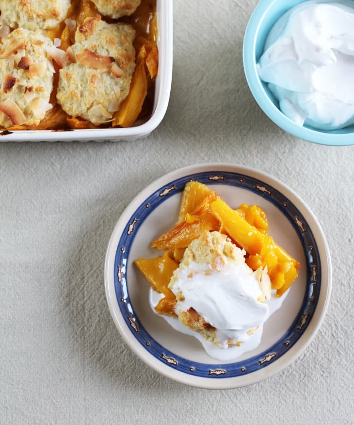 Recipe: Mango Cobbler with Coconut Whipped Cream | Kitchn