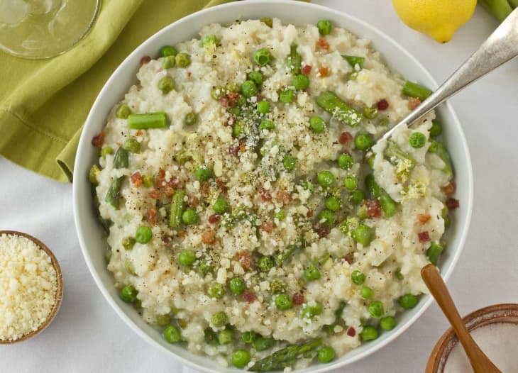 Spring Recipe: Baked Risotto with Peas, Asparagus & Pancetta | The Kitchn