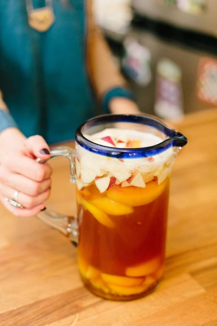 Recipe: Peach Lambic & Rye Sangria | The Kitchn