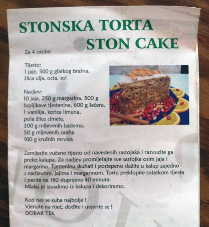 Dessert Recipe: Croatian Stonska Torta | The Kitchn
