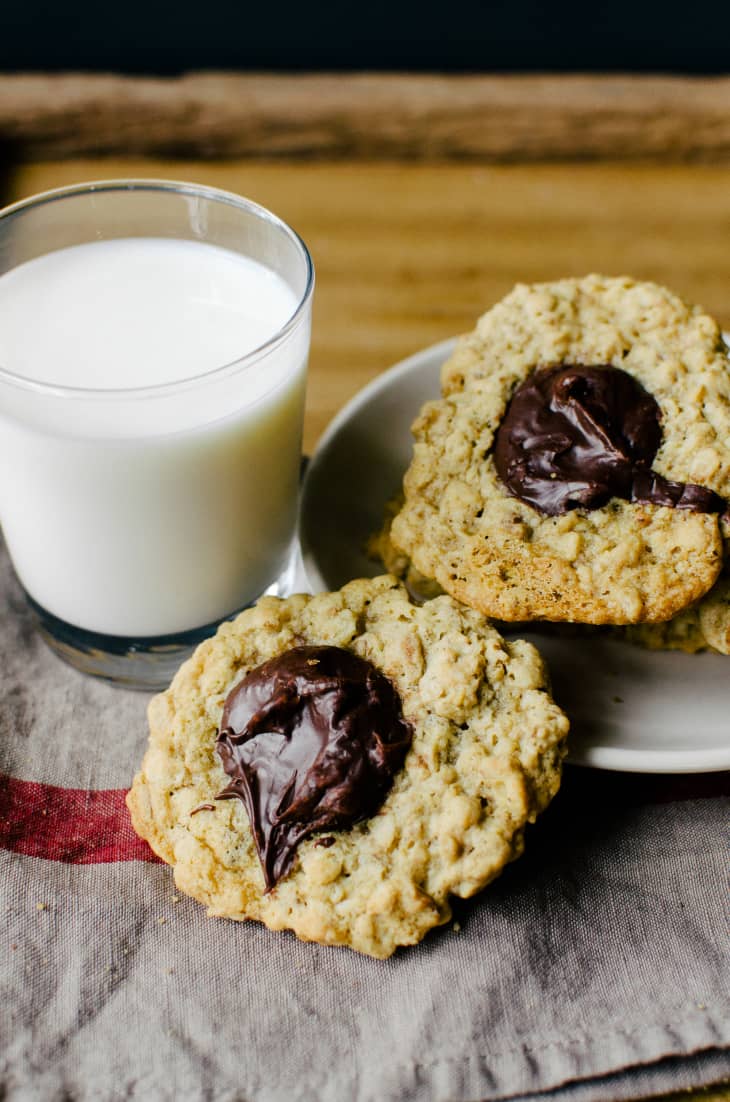 Recipe: Fudge and Walnut Oatmeal Cookies | The Kitchn
