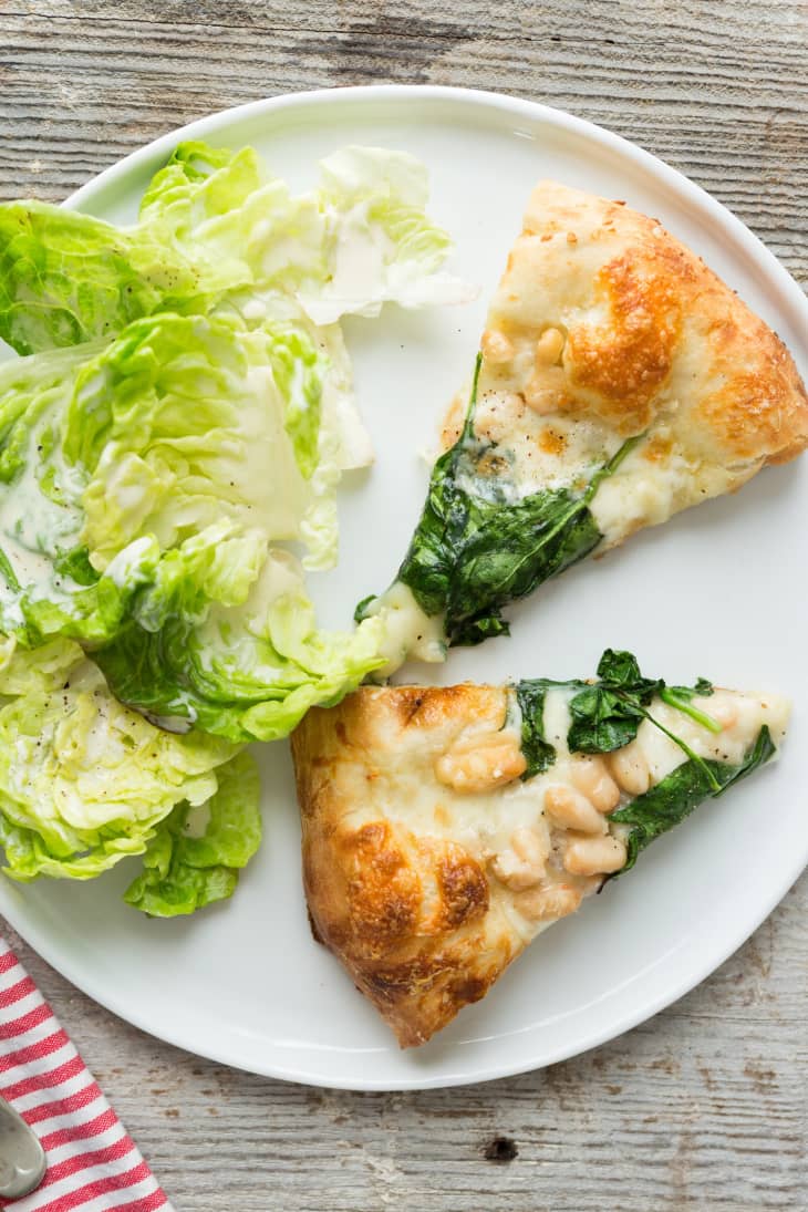 Recipe: Spinach, White Bean, and Taleggio Pizza | The Kitchn