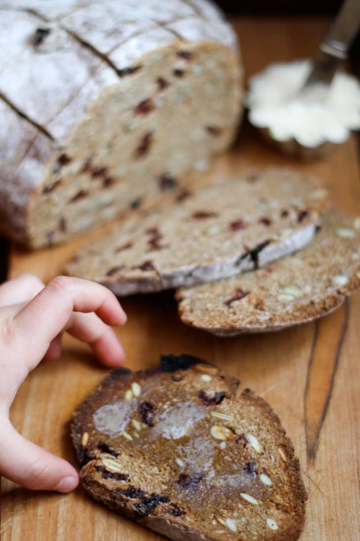 Recipe: Rye Toasting Bread with Dried Cherries & Pumpkin Seeds | Kitchn