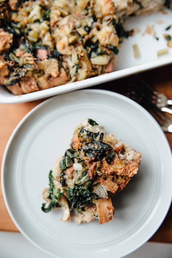 Recipe: Swiss Chard and Sausage Bread Pudding | The Kitchn