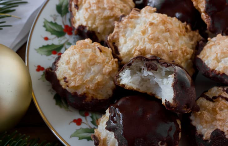 Homemade Gift Recipe: Coconut Macaroons Dipped in Chocolate | The Kitchn