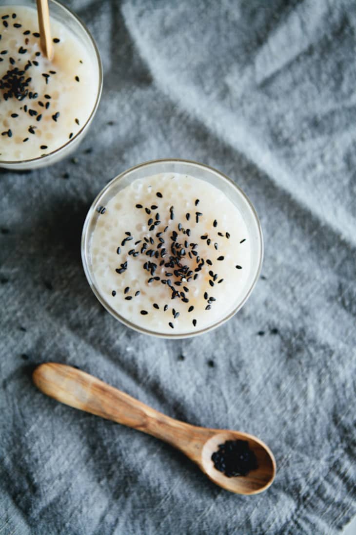 Vegan Dessert Recipe: Coconut Tapioca Pudding with Smoked Sesame Seeds ...