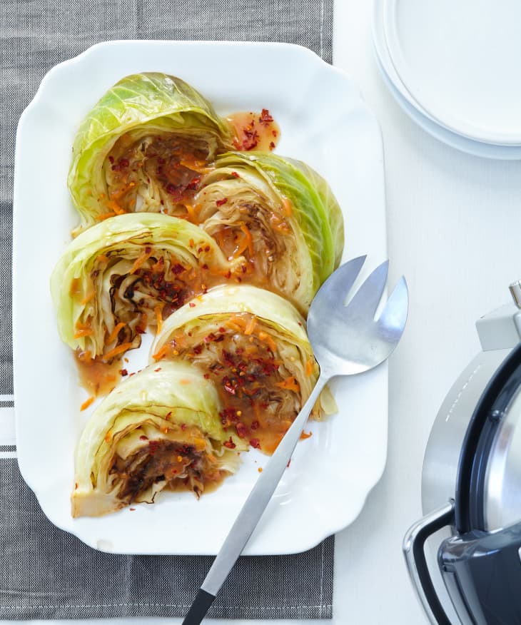Recipe: Sweet and Spicy Braised Cabbage | The Kitchn
