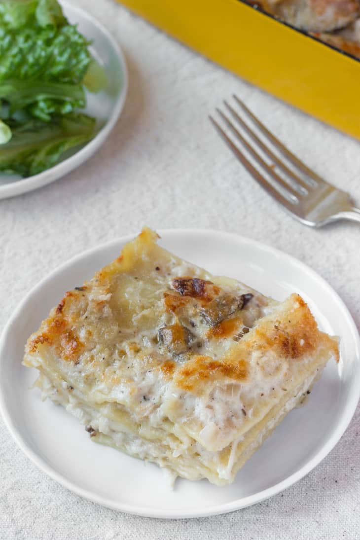 Cold Weather Recipe: Cheesy Chicken and Mushroom Lasagna | The Kitchn