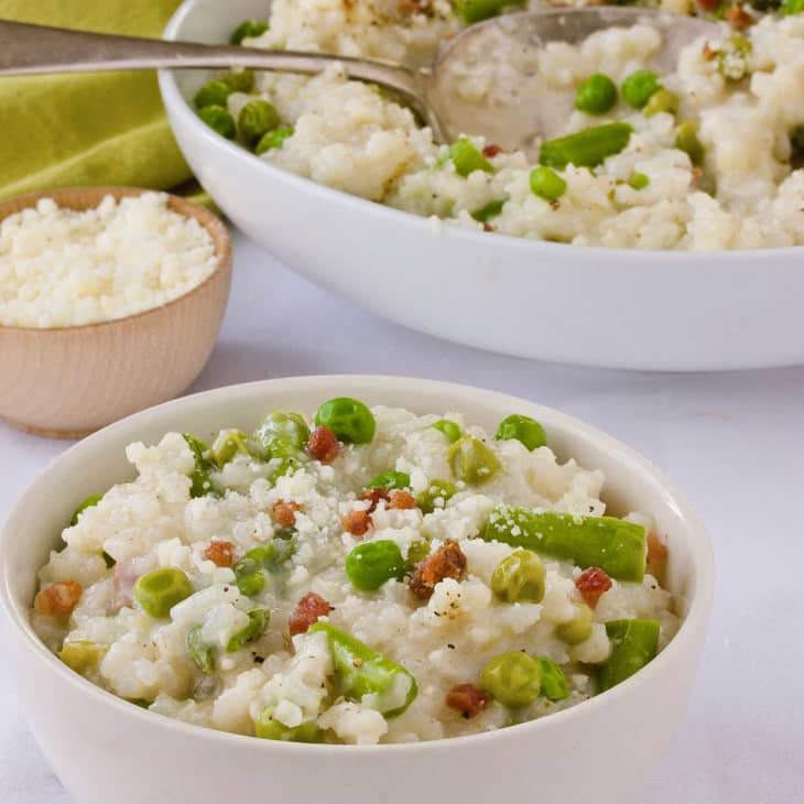 Spring Recipe: Baked Risotto with Peas, Asparagus & Pancetta | Kitchn