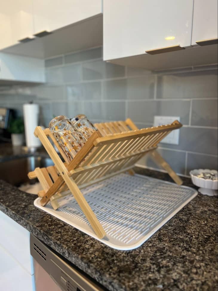 This Compact $20 Dish Rack Actually Looks Good on My Counter | The Kitchn