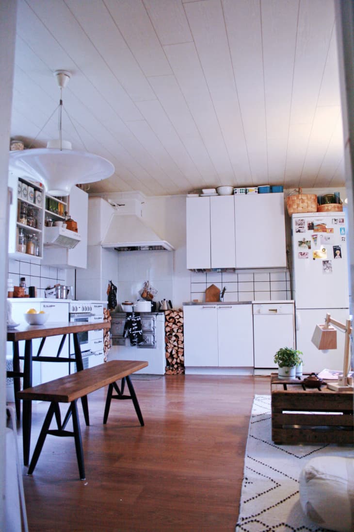 A Wood-Burning Stove Is the Heart of This Finnish Kitchen | The Kitchn