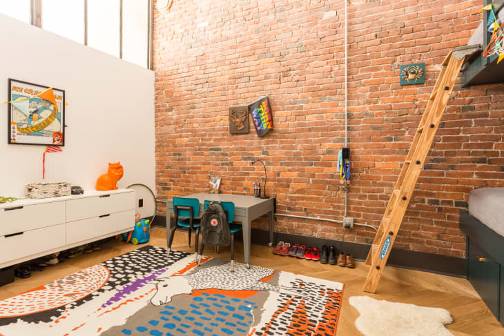 A Playful Kid’s Bedroom in an Industrial Loft | Cubby