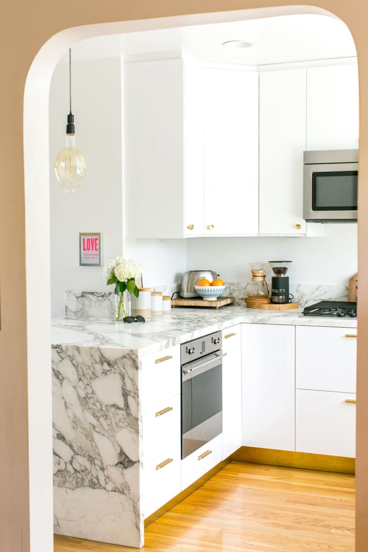 Waterfall Edge Countertop Examples in 6 Real Kitchens | Apartment Therapy