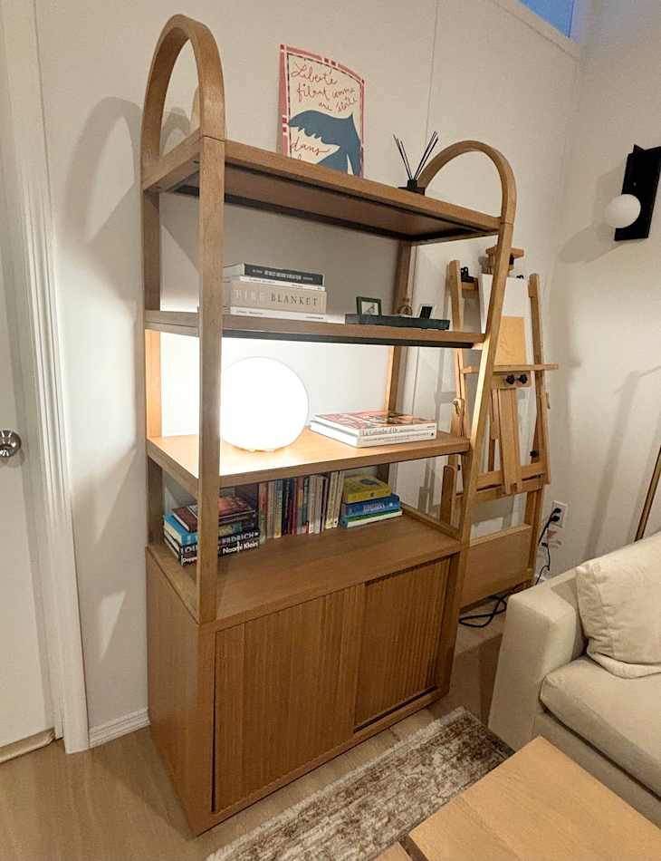 Why I Love the Beautiful by Drew Barrymore Fluted Bookcase | Apartment ...