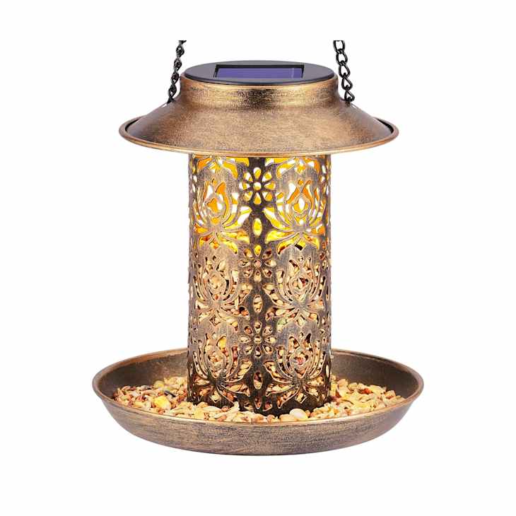 Amazon's Solar Bird Feeder Lantern Is a Patio Must-Have | Apartment Therapy