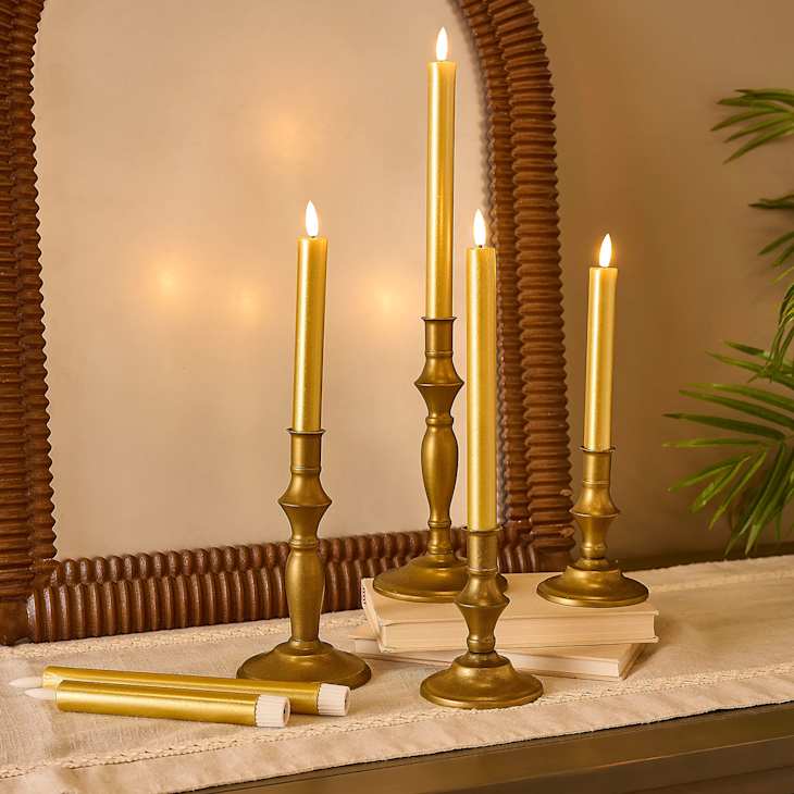 These Realistic Flameless Taper Candles from QVC Look Just Like the ...