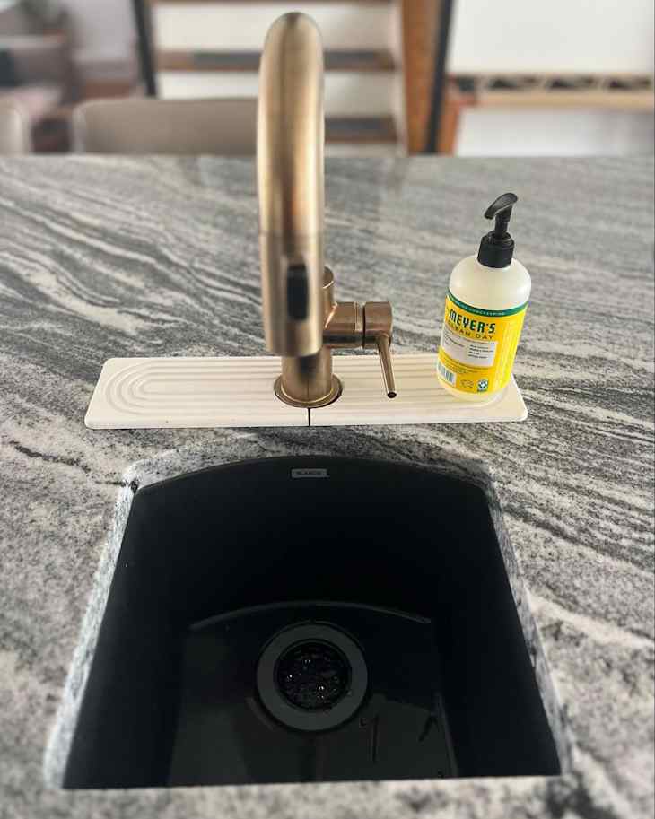 This $19 Stone Faucet Mat Keeps My Kitchen Sink Spotless | The Kitchn