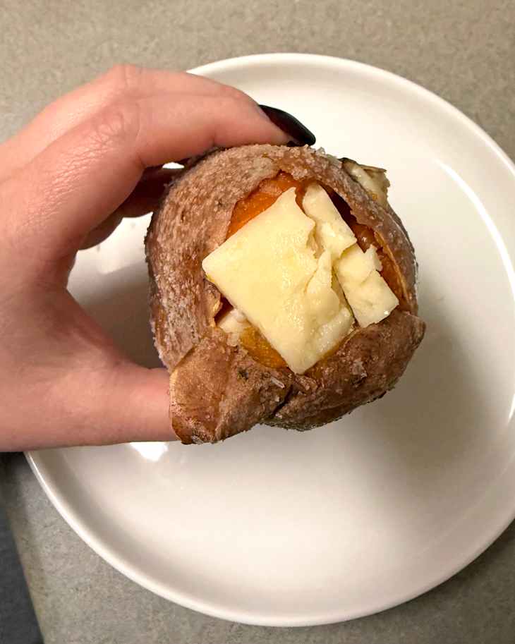 I Tried Courtney Cook’s TikTok-Famous Cheese-Filled Sweet Potato | The ...