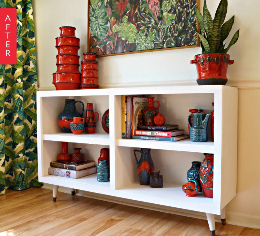14 Bookshelf Makeovers for Thrifted Shelves, Built-Ins, & More ...