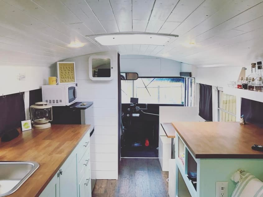 Creatives Carve Out a Home on a School Bus | Apartment Therapy
