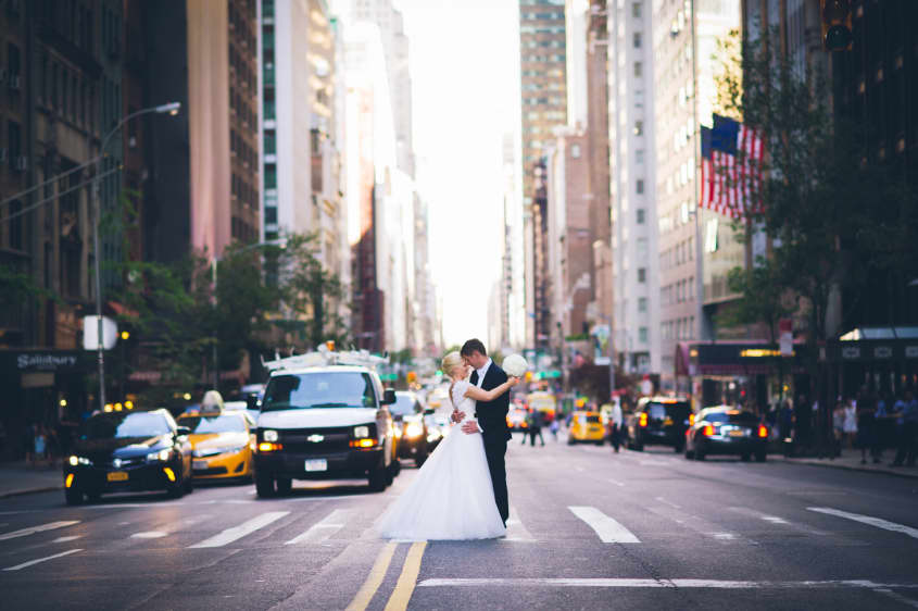 Real Weddings: Intimate Rooftop Wedding in NYC | Apartment Therapy