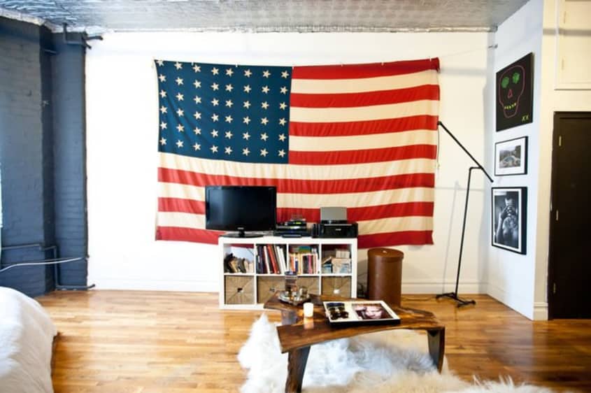 Show Style + Spirit with an Oversized Flag | Apartment Therapy