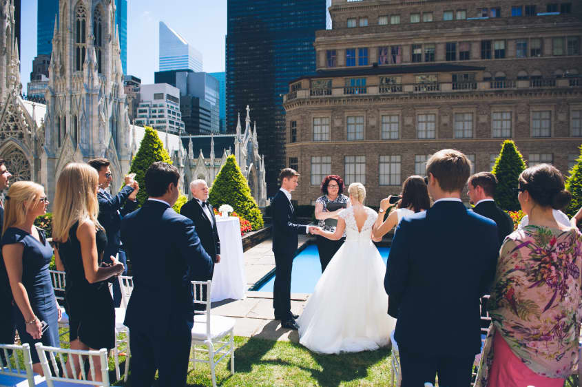 Real Weddings: Intimate Rooftop Wedding in NYC | Apartment Therapy