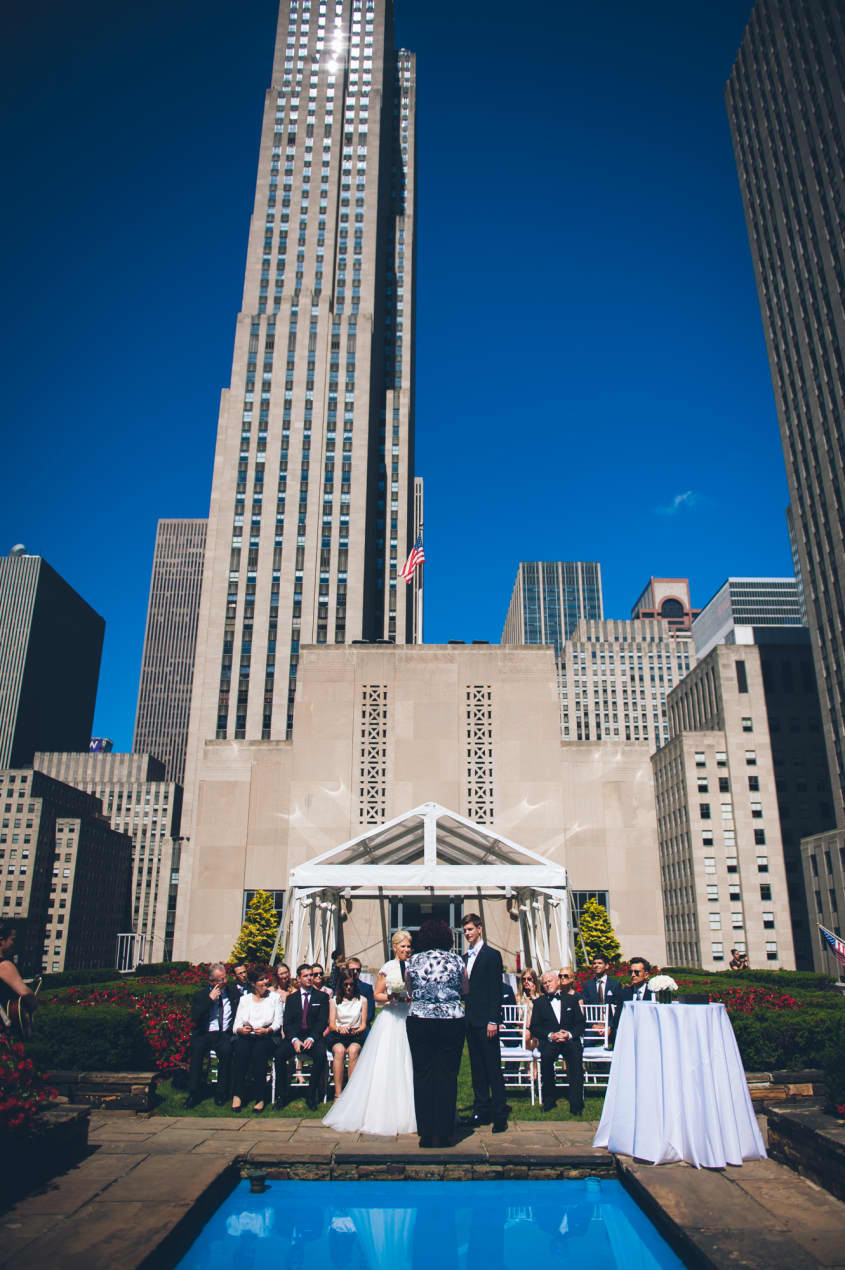 Real Weddings: Intimate Rooftop Wedding in NYC | Apartment Therapy
