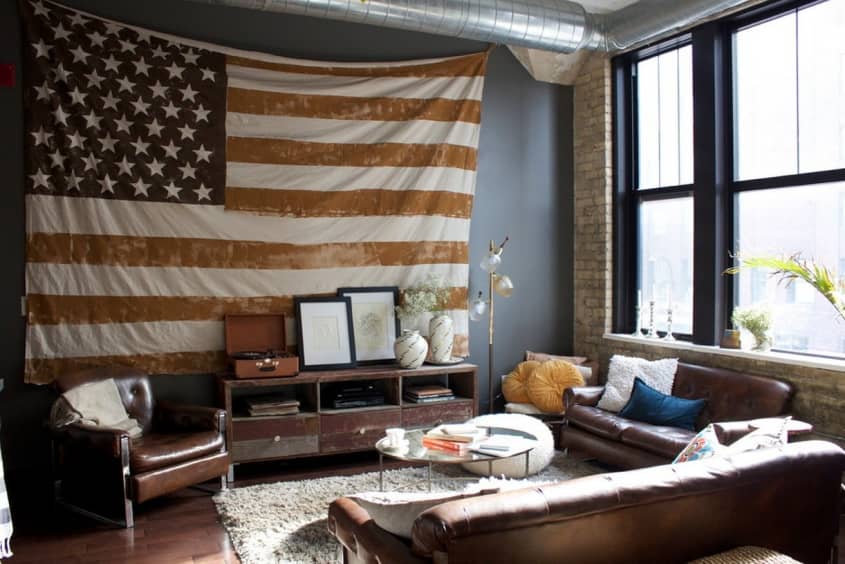 Show Style + Spirit with an Oversized Flag | Apartment Therapy