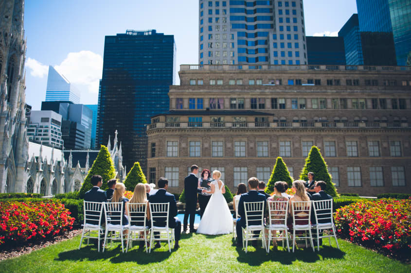 Real Weddings: Intimate Rooftop Wedding in NYC | Apartment Therapy