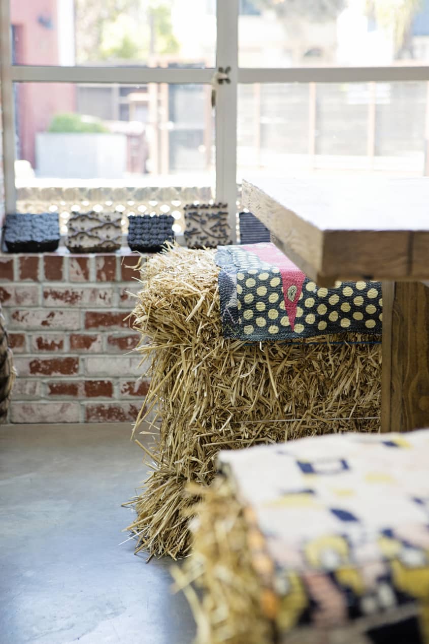 We Need to Talk About This: Hay Bale Dining Benches | The Kitchn