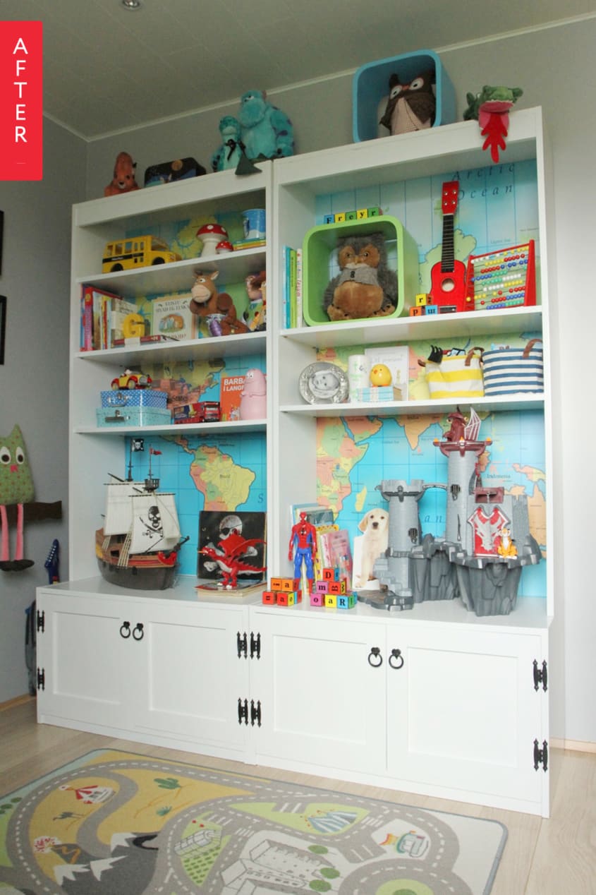 14 Bookshelf Makeovers for Thrifted Shelves, Built-Ins, & More ...