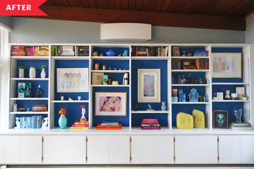 14 Bookshelf Makeovers for Thrifted Shelves, Built-Ins, & More ...