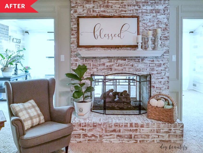 8 Best Fireplace Makeovers - Beautiful Before & After Fireplace ...