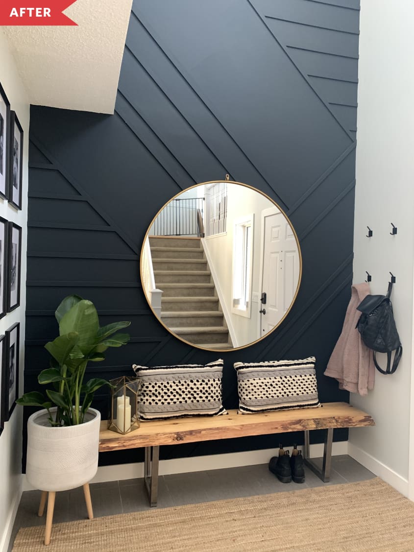 DIY Geometric Accent Wall Entryway | Apartment Therapy