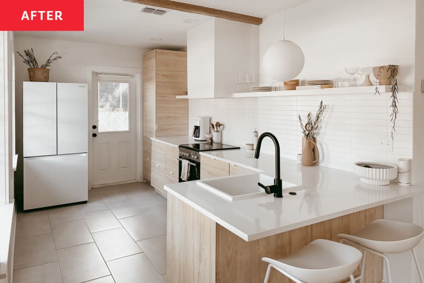 Natural Wood Kitchen Cabinet Inspiration - Before and After Photos ...