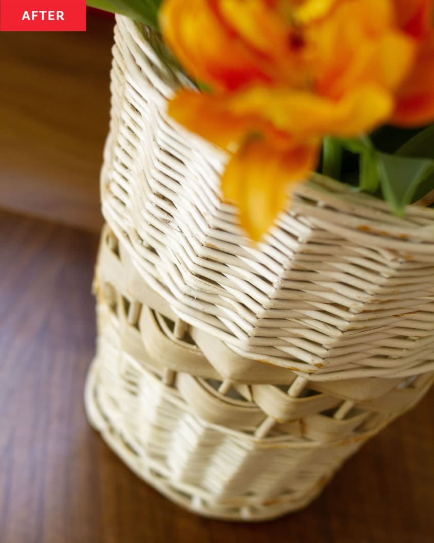 Thrifted Basket Makeover - DIY Wicker Upgrade Idea | Apartment Therapy