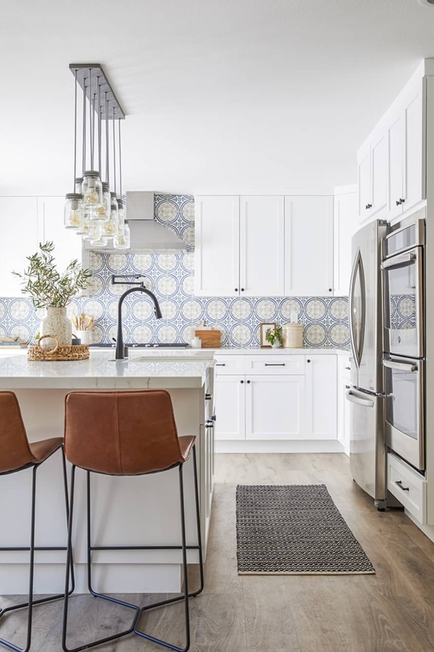Kitchen Remodeling Ideas Hand-Painted Tile Backsplash Photos ...