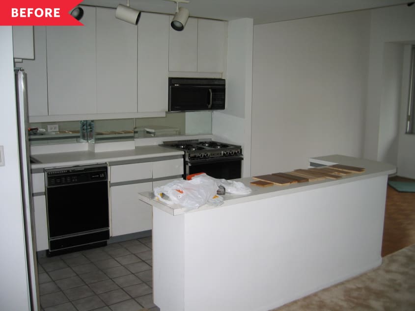 Apartment Makeover - Mirrored Backsplash | The Kitchn