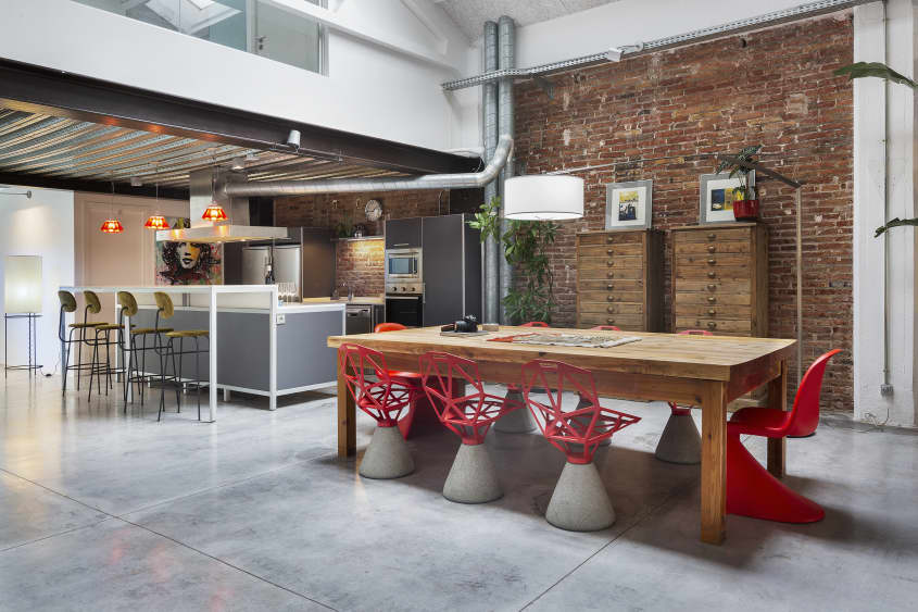 Warm Industrial Modern Spanish Loft Tour | Apartment Therapy