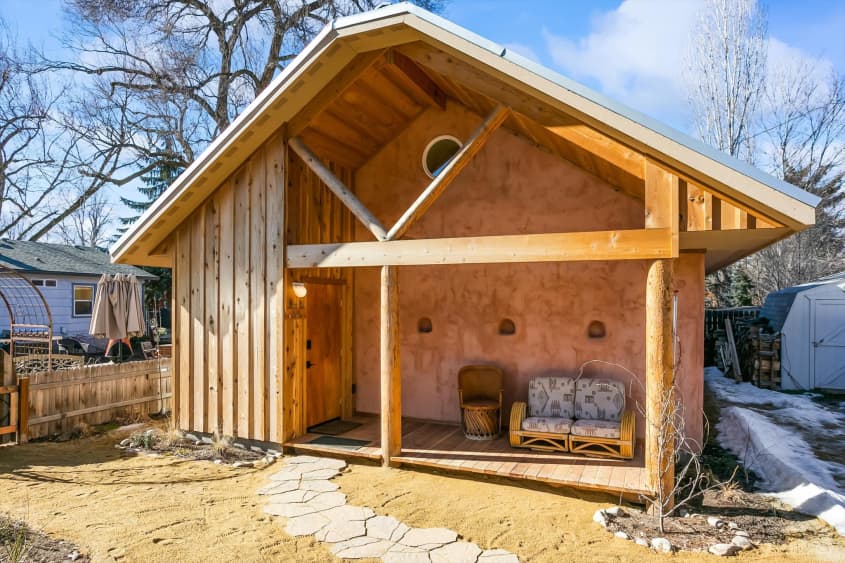 Pink Passive Solar Straw Bale ADU Tour Photos | Apartment Therapy