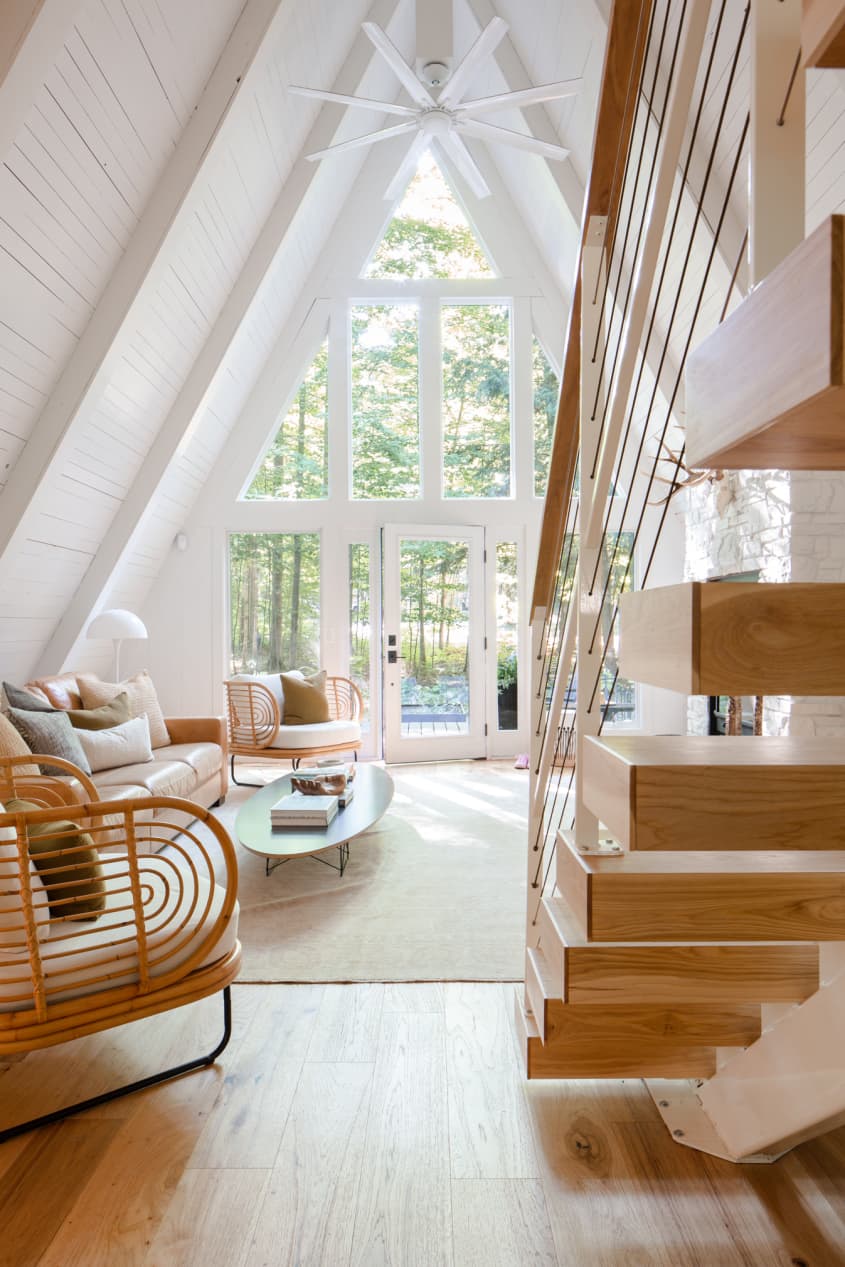 Scandinavian-Inspired Renovated Michigan A-Frame Family Home | Cubby