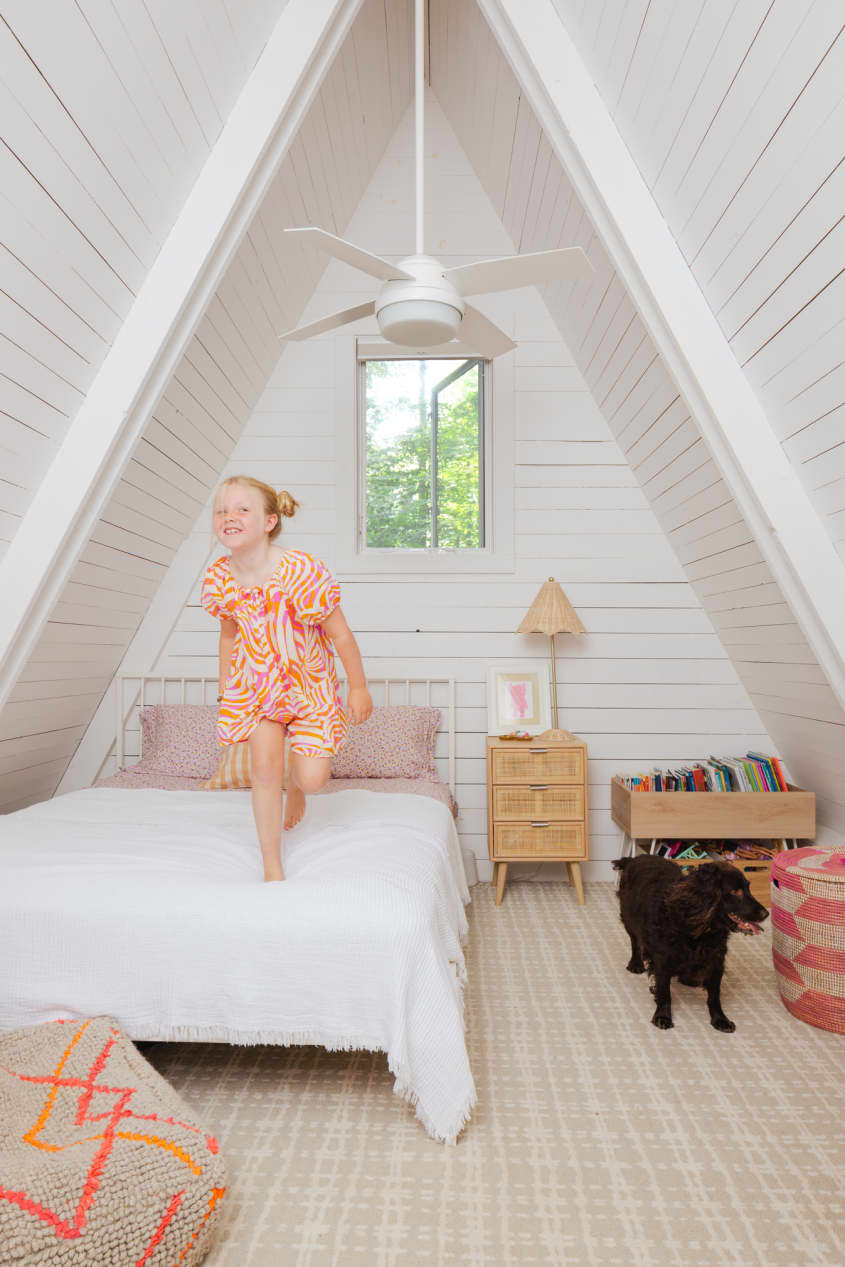Scandinavian-Inspired Renovated Michigan A-Frame Family Home | Cubby